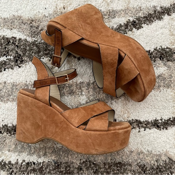 Shoes | Tattoo Pinto Genuine Suede Wedge Sandals | Poshmark
